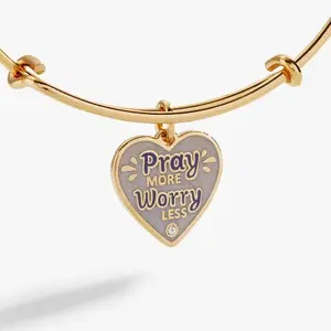 ALEX AND ANI Pray More Worry Less Bangle